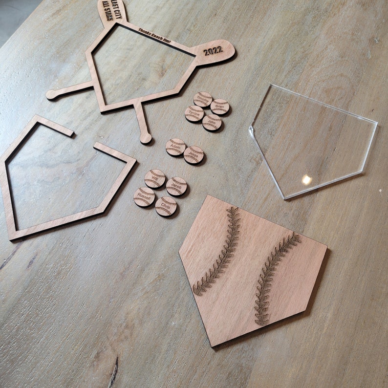 Laser Cut Coach's Gift Baseball Laser File Bundle - Etsy