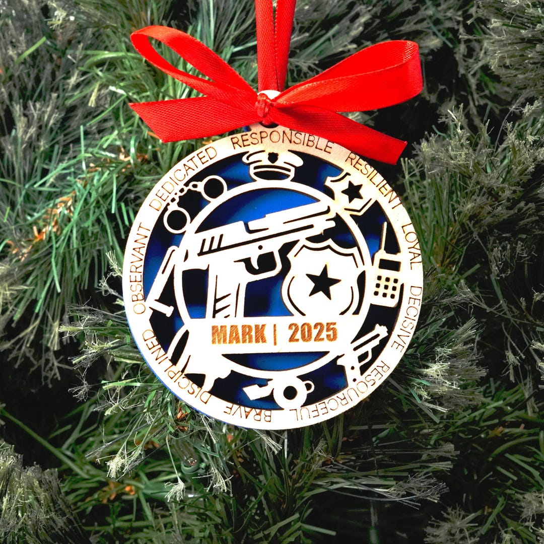 Personalized Police Officer Christmas Ornament – Gift for Police ...