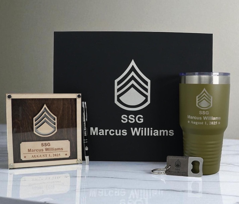 US Army Promotion Gift Box, Military Promotion Gift Set for Officer or ...