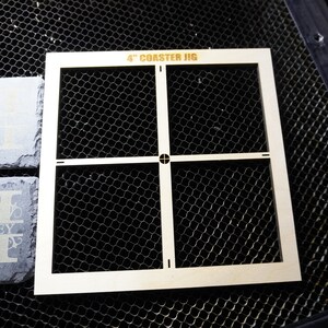Laser Ready Coaster Jig- Slate Coaster Jig File - Lightburn - Omtech ...