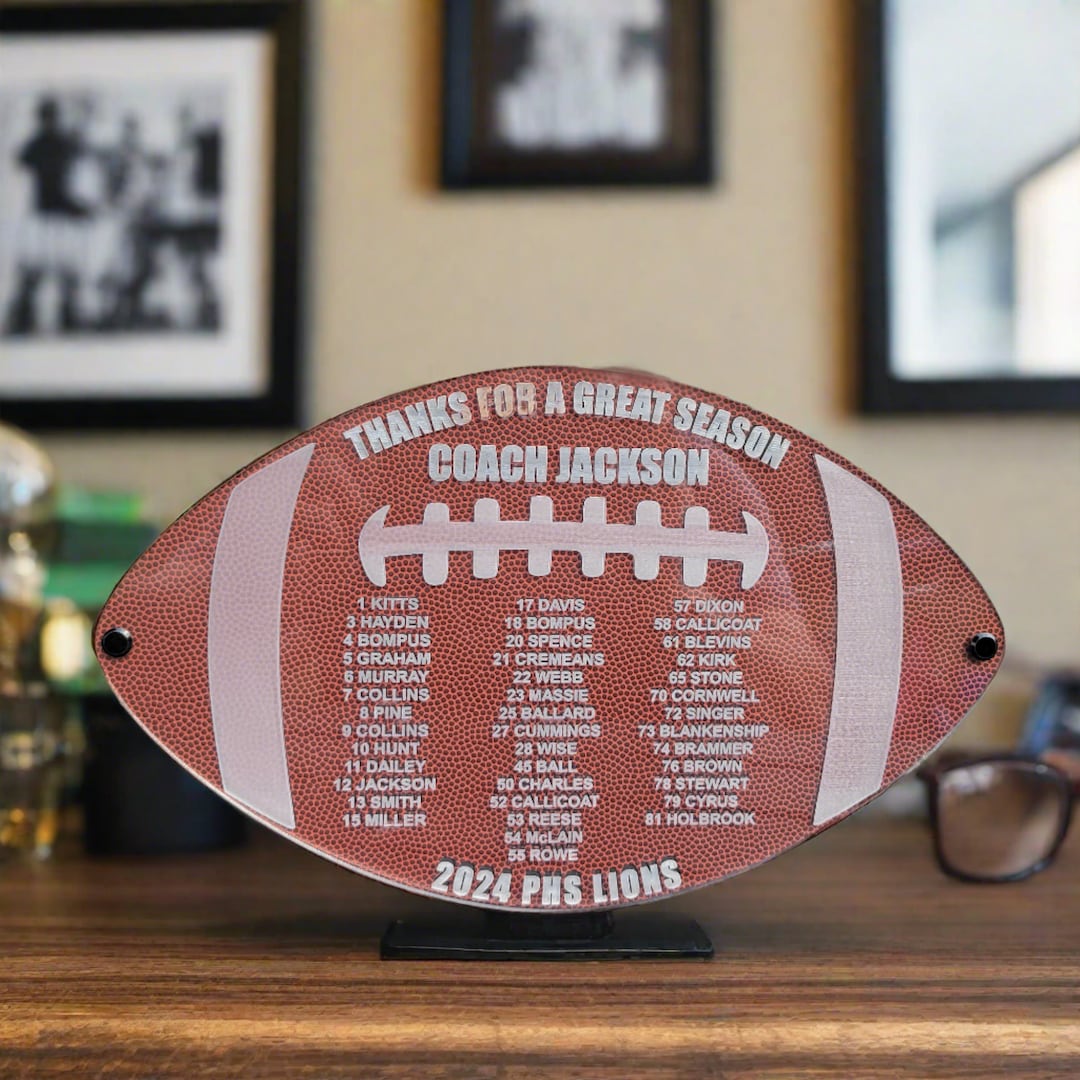 Football Coach Plaque - Personalized Football Coach Appreciation Gift ...