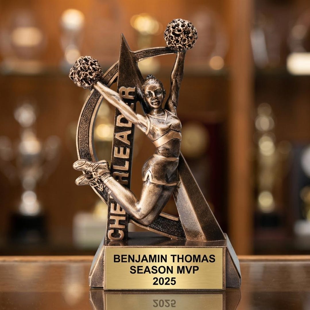Cheer Trophy Award | Personalized Cheerleading Award | Custom Engraved ...