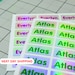 Colorful Holographic Labels, Small Personalized Waterproof School ...
