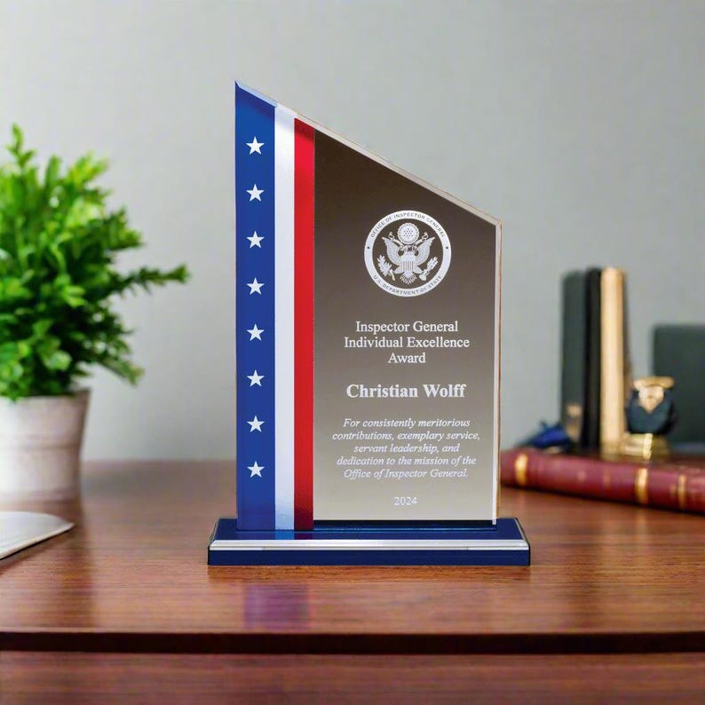 Personalized Award Plaque for Military, Law Enforcement and Government ...