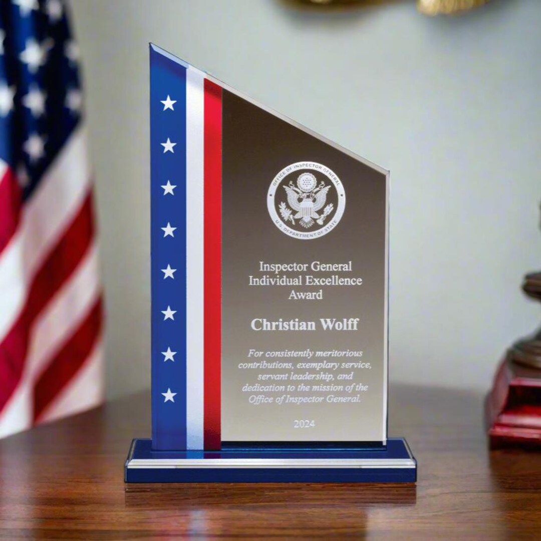 Personalized Award Plaque for Military, Law Enforcement and Government ...