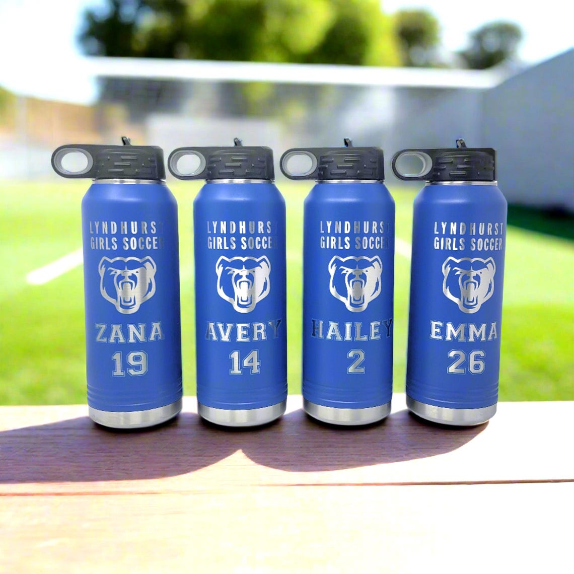 Soccer Team Water Bottles - Your Team Logo - Custom Engraved 32oz ...