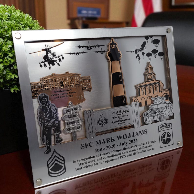 Personalized Fort Bragg PCS Gift – Custom Army Farewell Plaque | US ...
