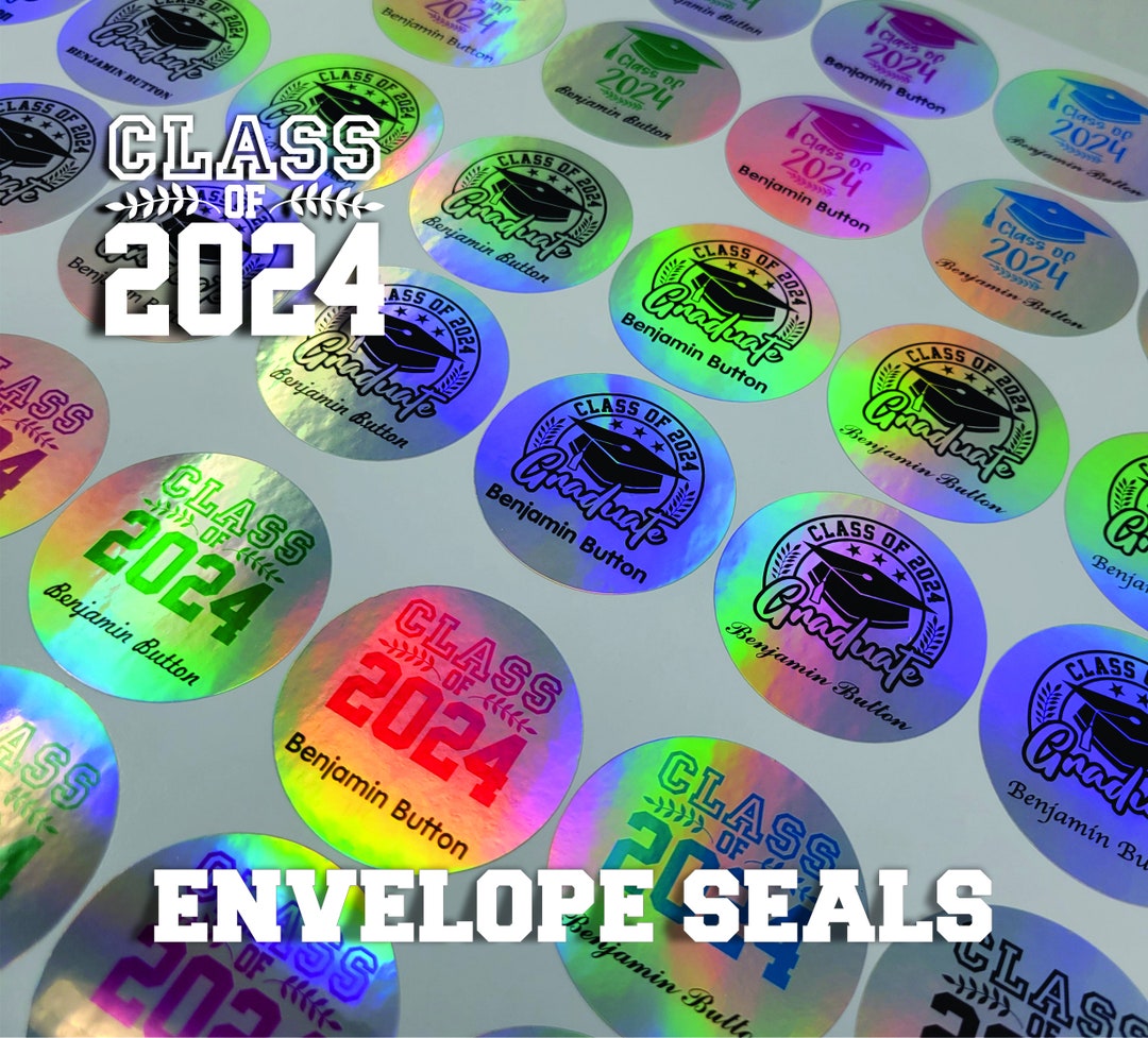 Graduation Envelope Seal Labels 2024 Graduation Personalized ...