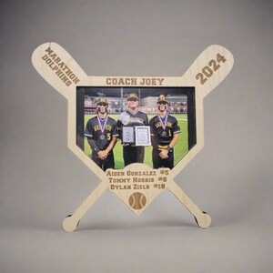 Personalized Photo Plaque for Baseball Coach, Personalized Baseball ...