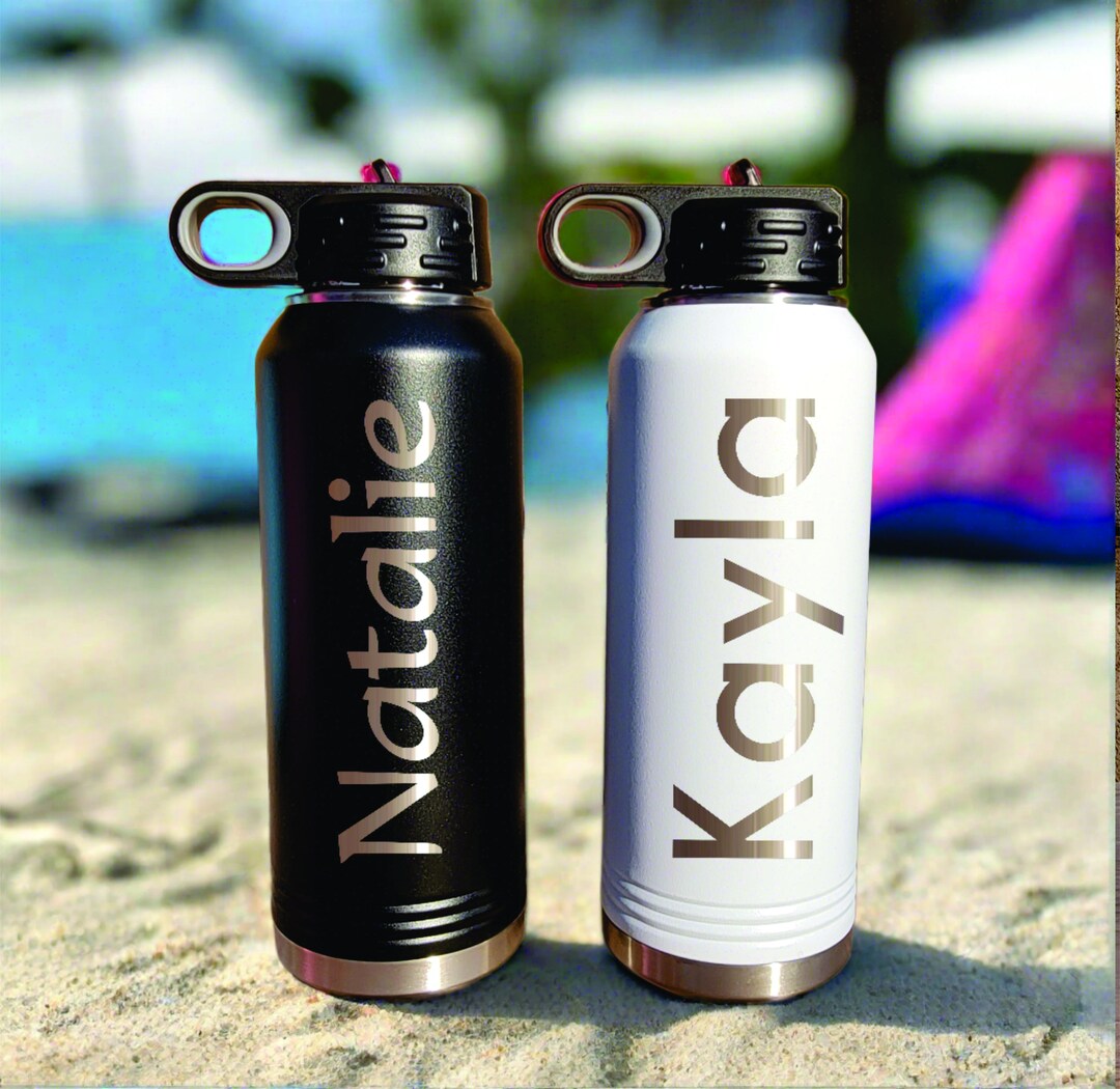 Personalized Water Bottles With Straw, Personalized Bridesmaid Water ...