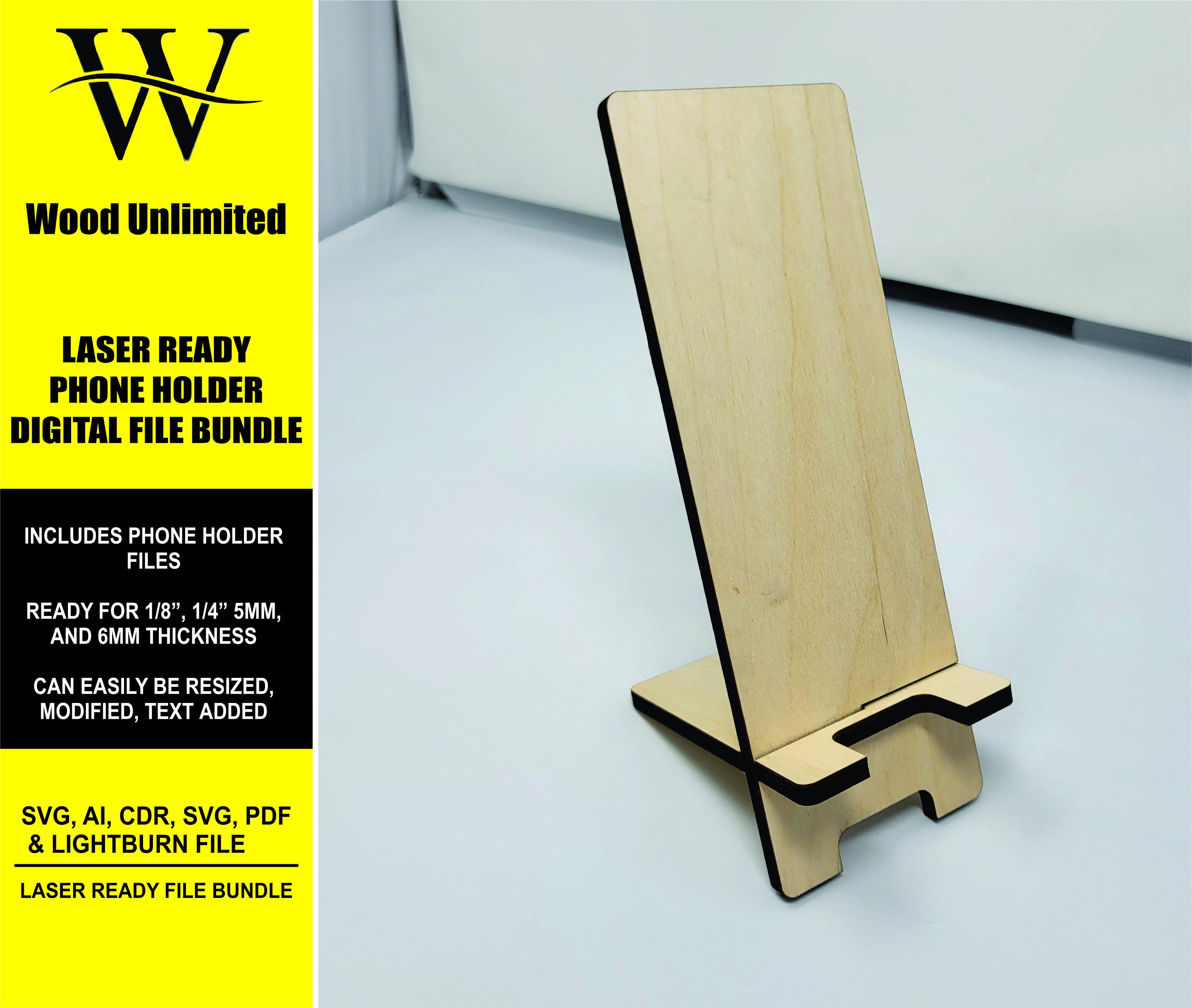 Laser Cut Phone Stand Phone Holder Digital File Bundle for - Etsy