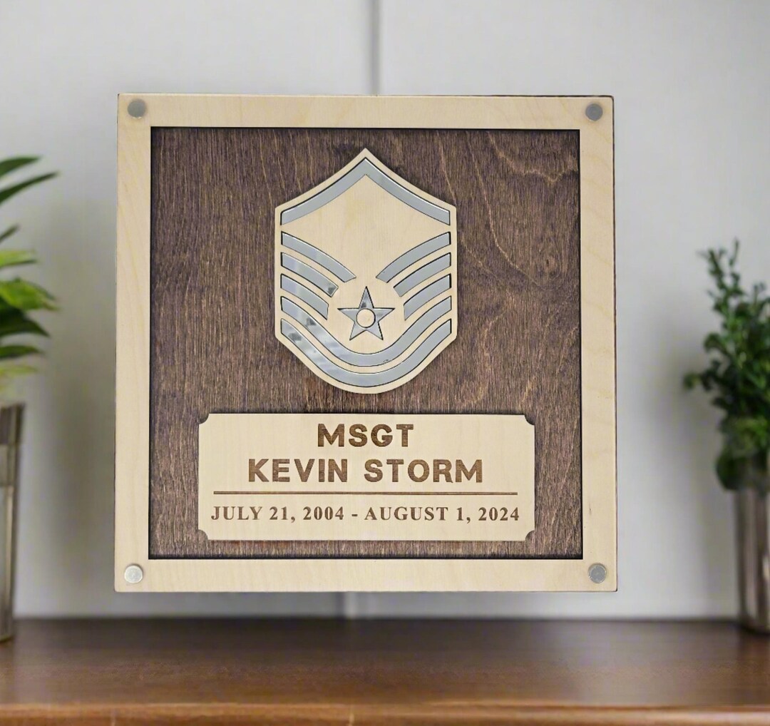 Air Force Retirement Gift Plaque, Military Retirement Gift for Officer ...