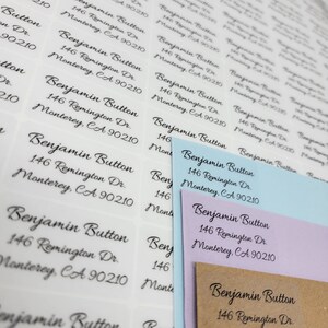 Clear Return Address Labels, Personalized Address Labels, Waterproof ...