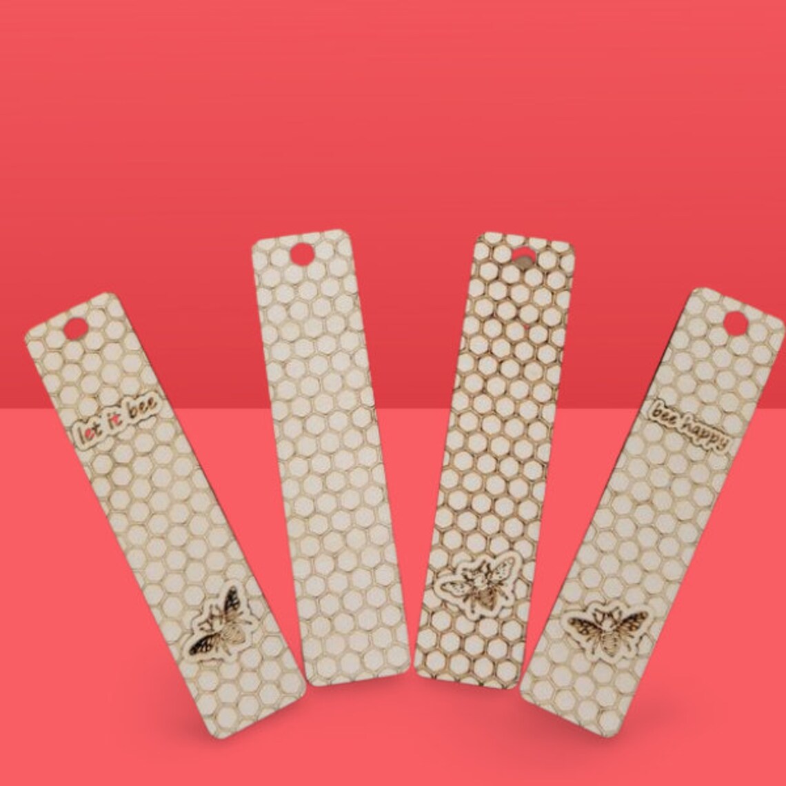 Laser Ready - Honeycomb and Bee Bookmarks - Digital File Bundle for ...