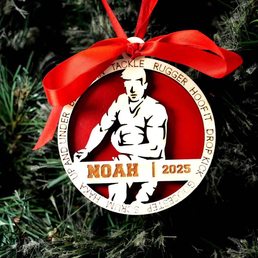 Personalized Rugby Christmas Ornament, Custom Rugby Player Gift ...
