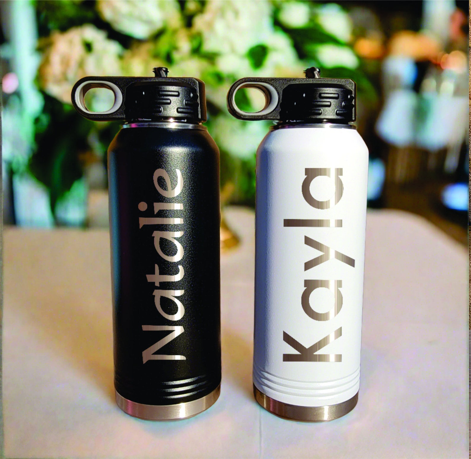 Personalized Water Bottles With Straw, Personalized Bridesmaid Water ...