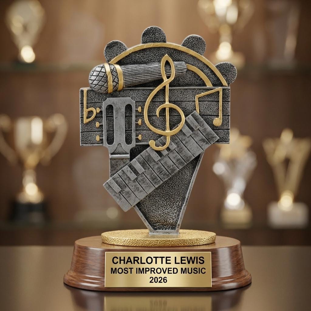 Music Award Trophy | Personalized | Custom Engraved | Music Note ...