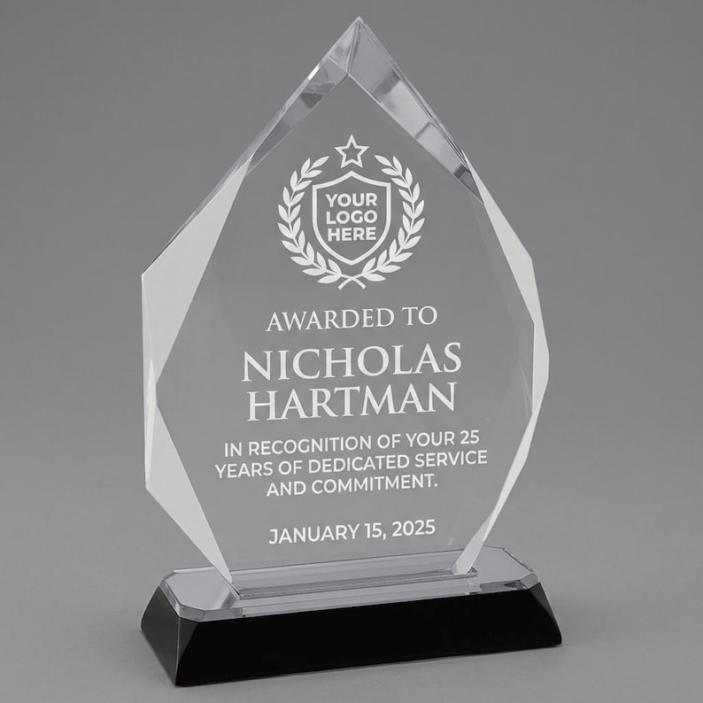 Personalized Employee Service Award | Custom Engraved Acrylic Plaque ...
