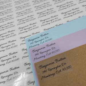 Clear Return Address Labels, Personalized Address Labels, Waterproof ...
