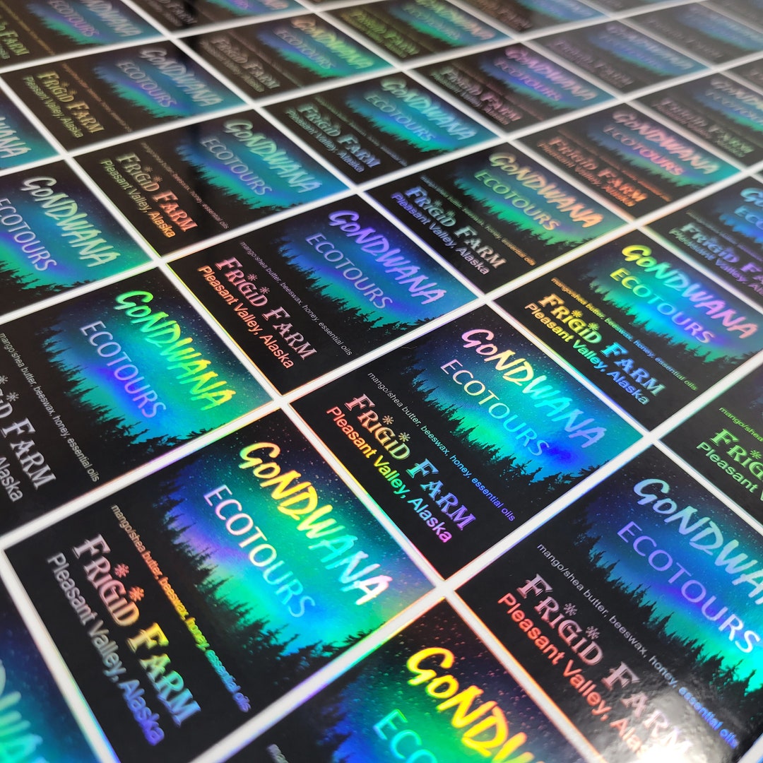 Holographic Product Labels: Customize With Logo or Text Fast Shipping ...