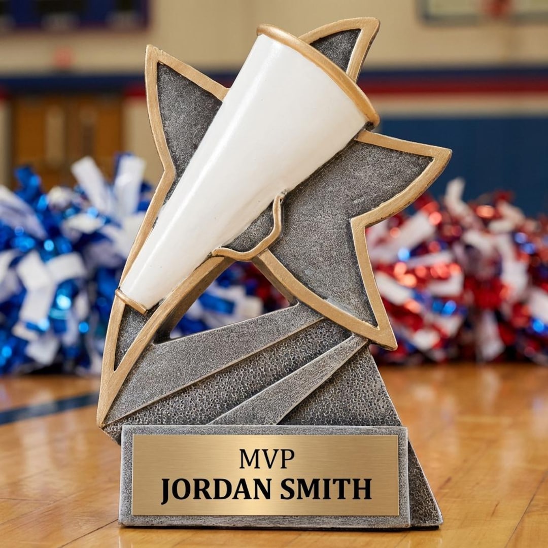 Personalized Cheerleading Trophy 5.5