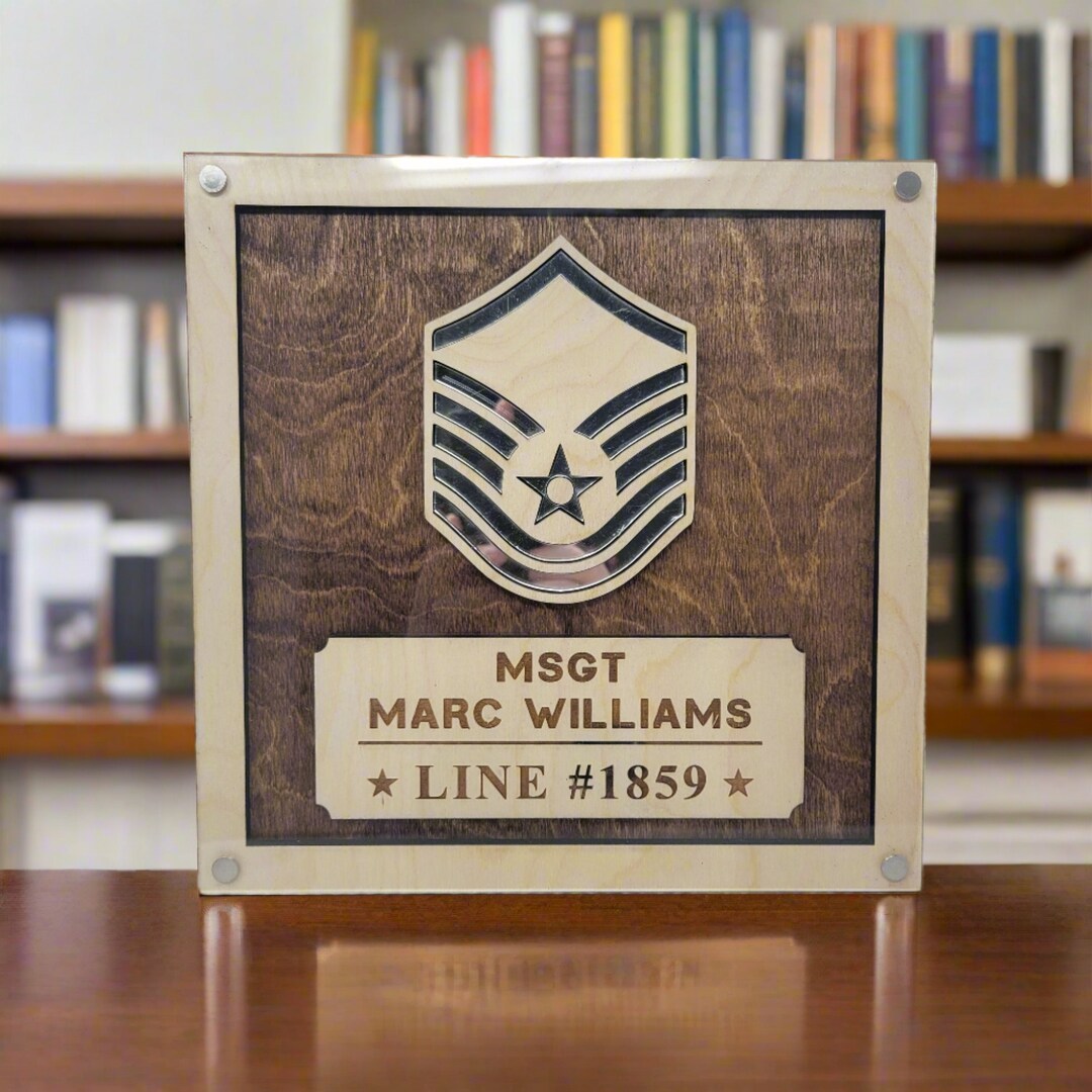 Air Force Promotion Gift Plaque, Military Promotion Gift for Officer or ...