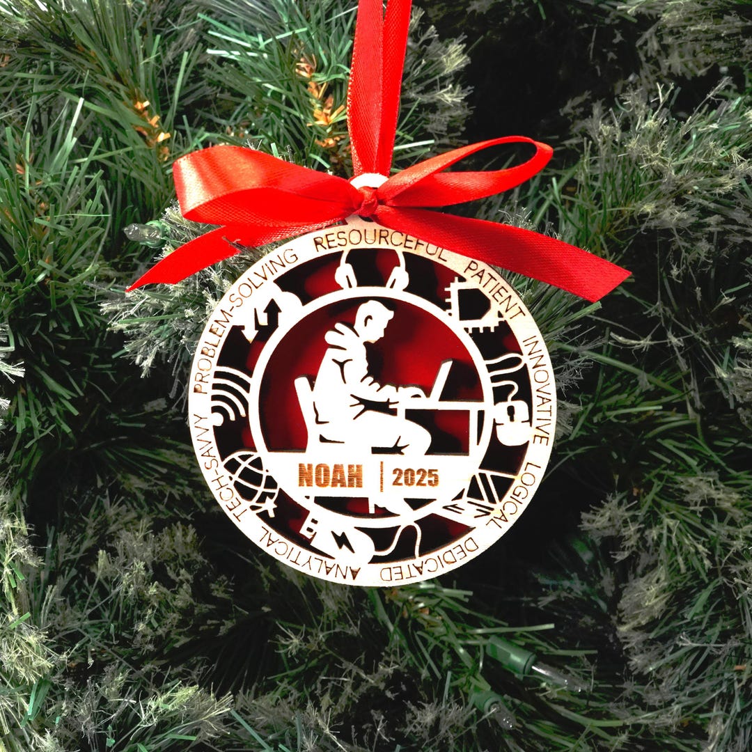 Personalized IT Christmas Ornament – Gift for Male IT or Programmer ...