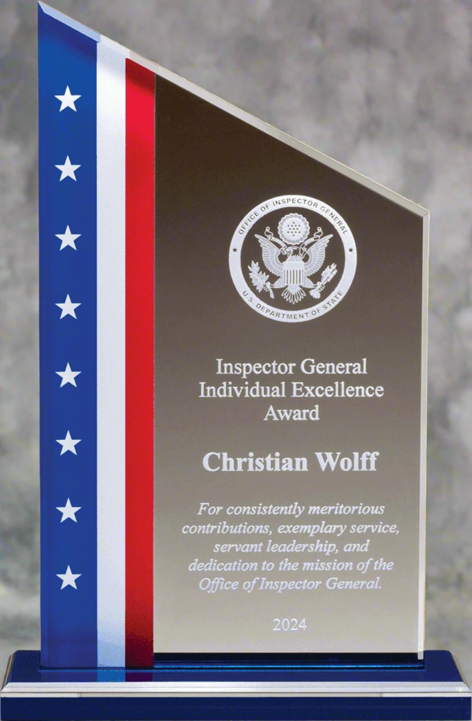 Personalized Award Plaque for Military, Law Enforcement and Government ...