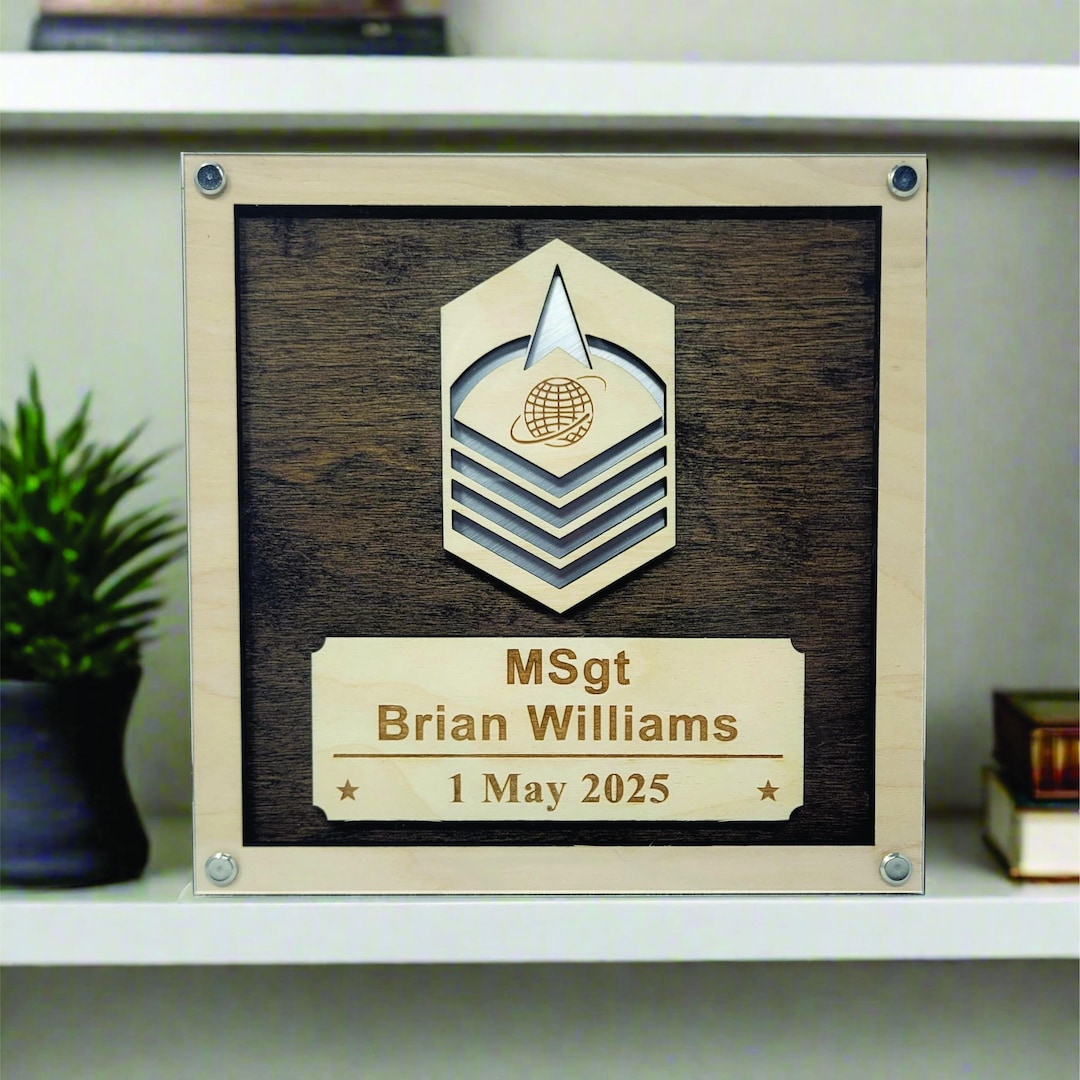 Space Force Promotion Gift Plaque, Military Promotion Gift for Officer ...