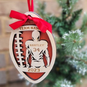 Personalized Football Christmas Ornament Gift for Football Player - Etsy