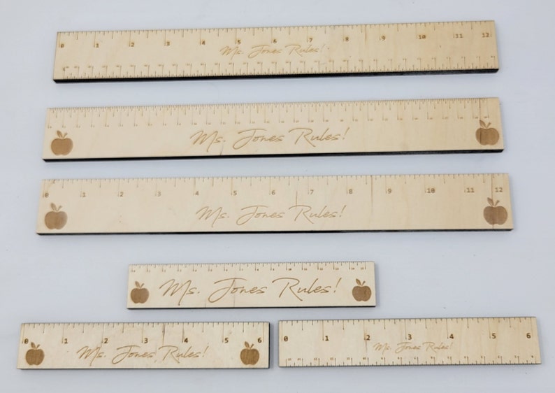 Laser Ready Ruler Files - Inch, MM and CM Rulers - Ruler Glowforge File ...