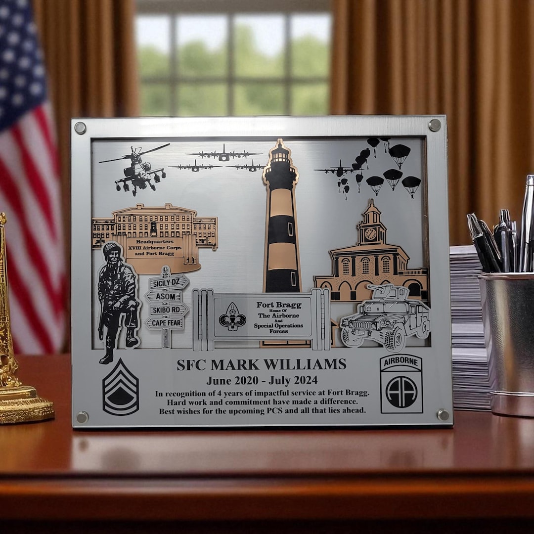 Personalized Fort Bragg PCS Gift – Custom Army Farewell Plaque | US ...