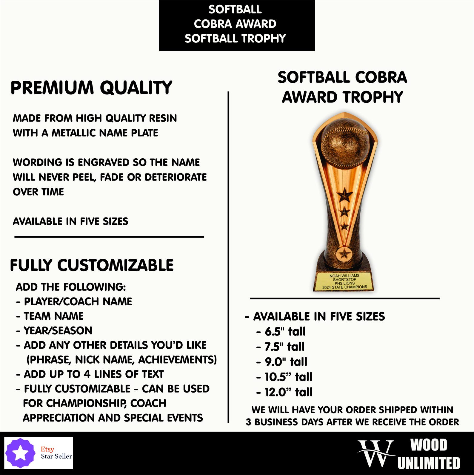 Personalized Softball Trophy – Personalized Trophy for Baseball Players ...