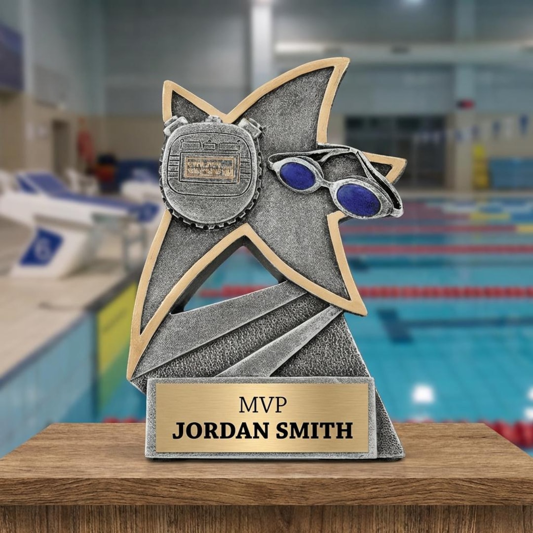 Personalized Swimming Trophy 5.5