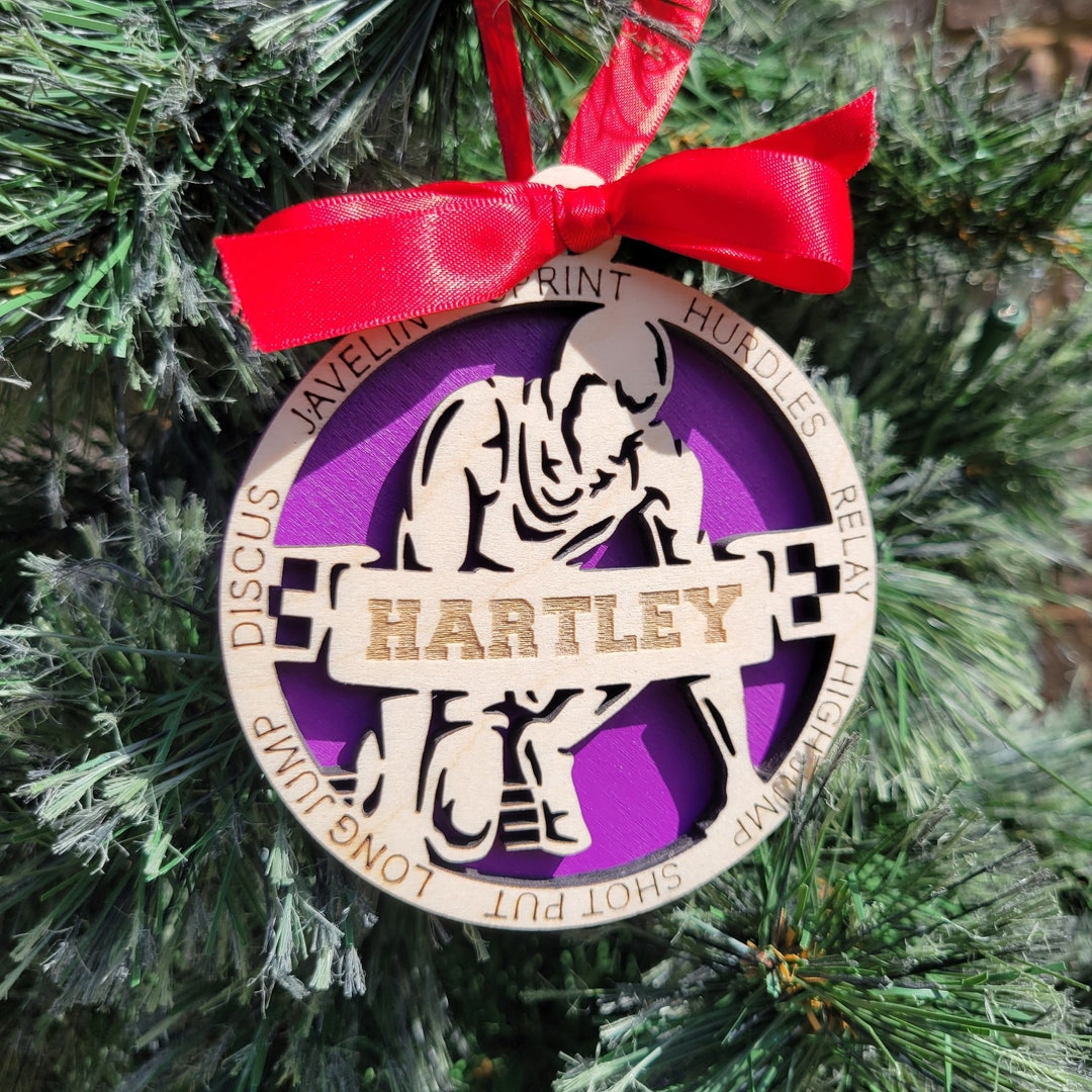 Personalized Track and Field Christmas Ornament Gift for Track and ...