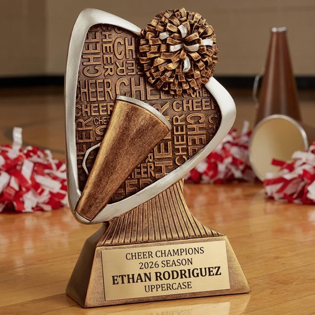 Personalized Cheer Trophy - Custom Triad Award for Cheer Players ...