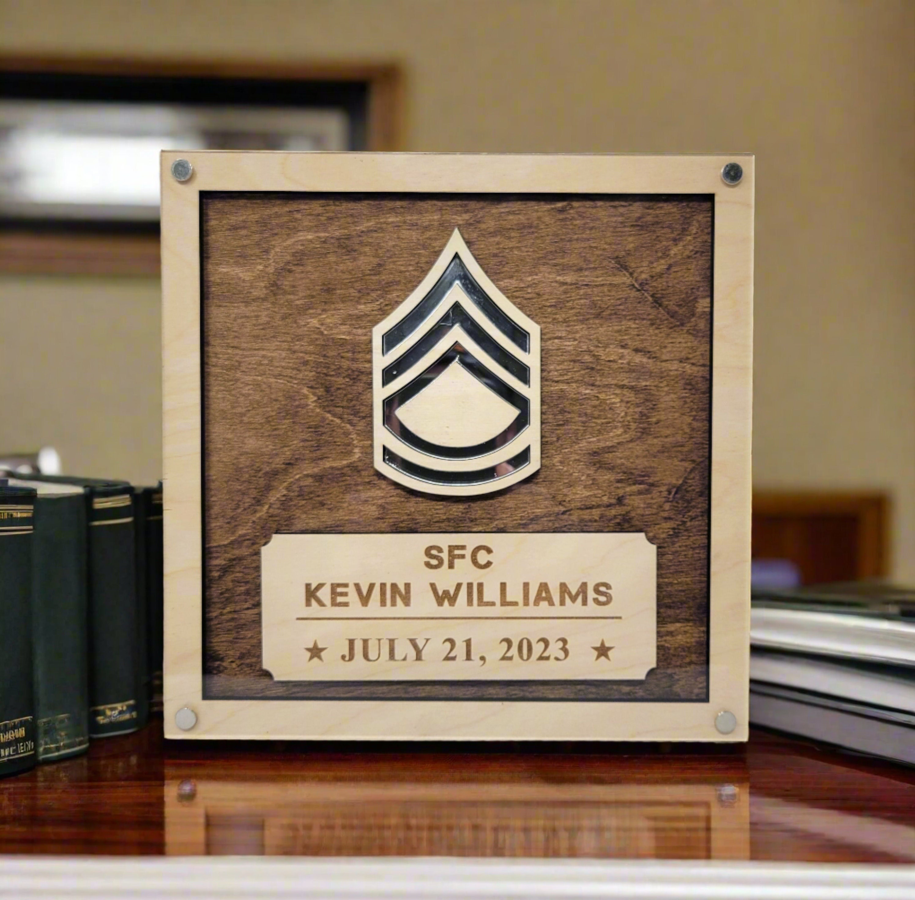 US Army Retirement Gift Plaque, Military Retirement Gift for Officer or ...