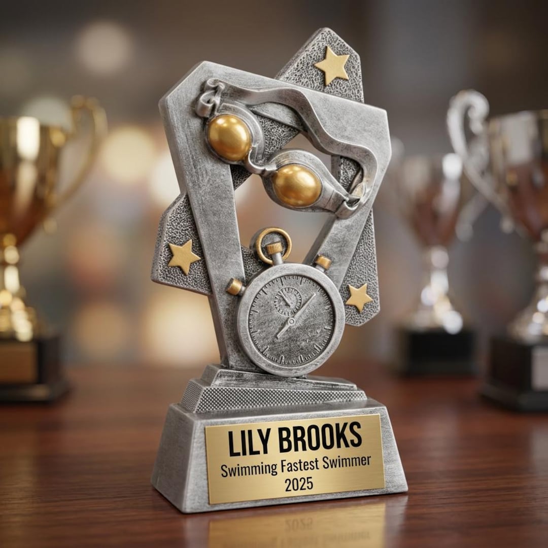 Swimming Trophy | Personalized Swim Award | Custom Engraved | Swim Team ...