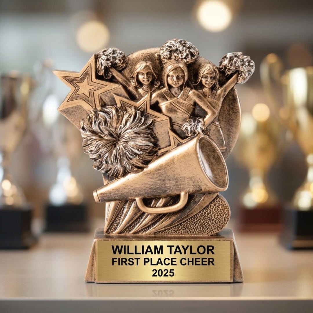 Cheer Award Trophy | Personalized | Custom Engraved | Cheerleading Gift ...