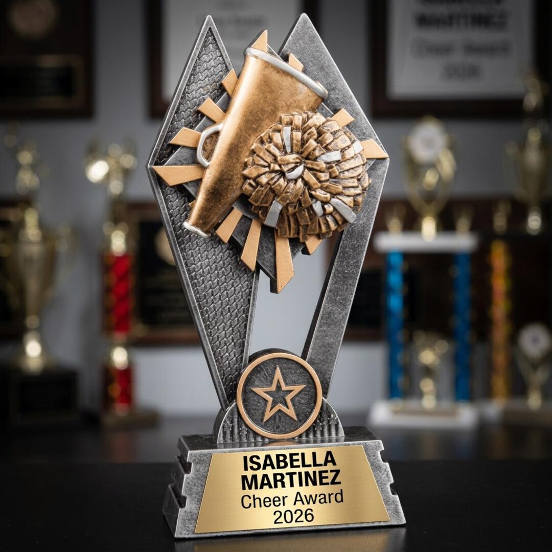Cheer Trophy | Personalized Cheerleading Award | Custom Engraved Name ...