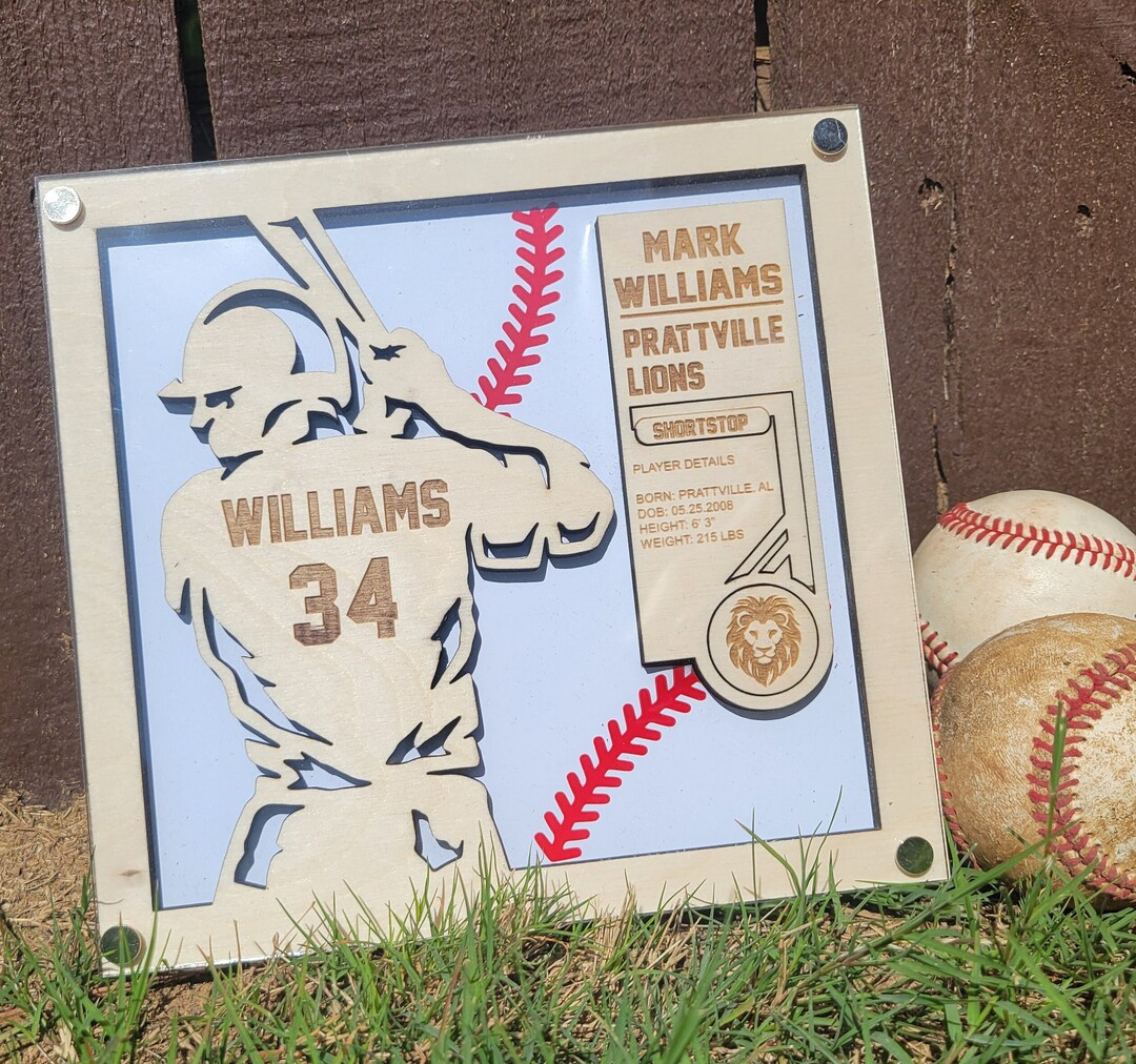 Personalized Baseball Sign, 3D Baseball Sign, Baseball Senior Gift ...