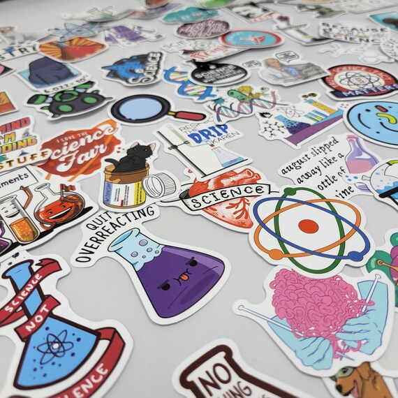 Science Stickers Funny Sticker Bundle for Water Bottles - Etsy