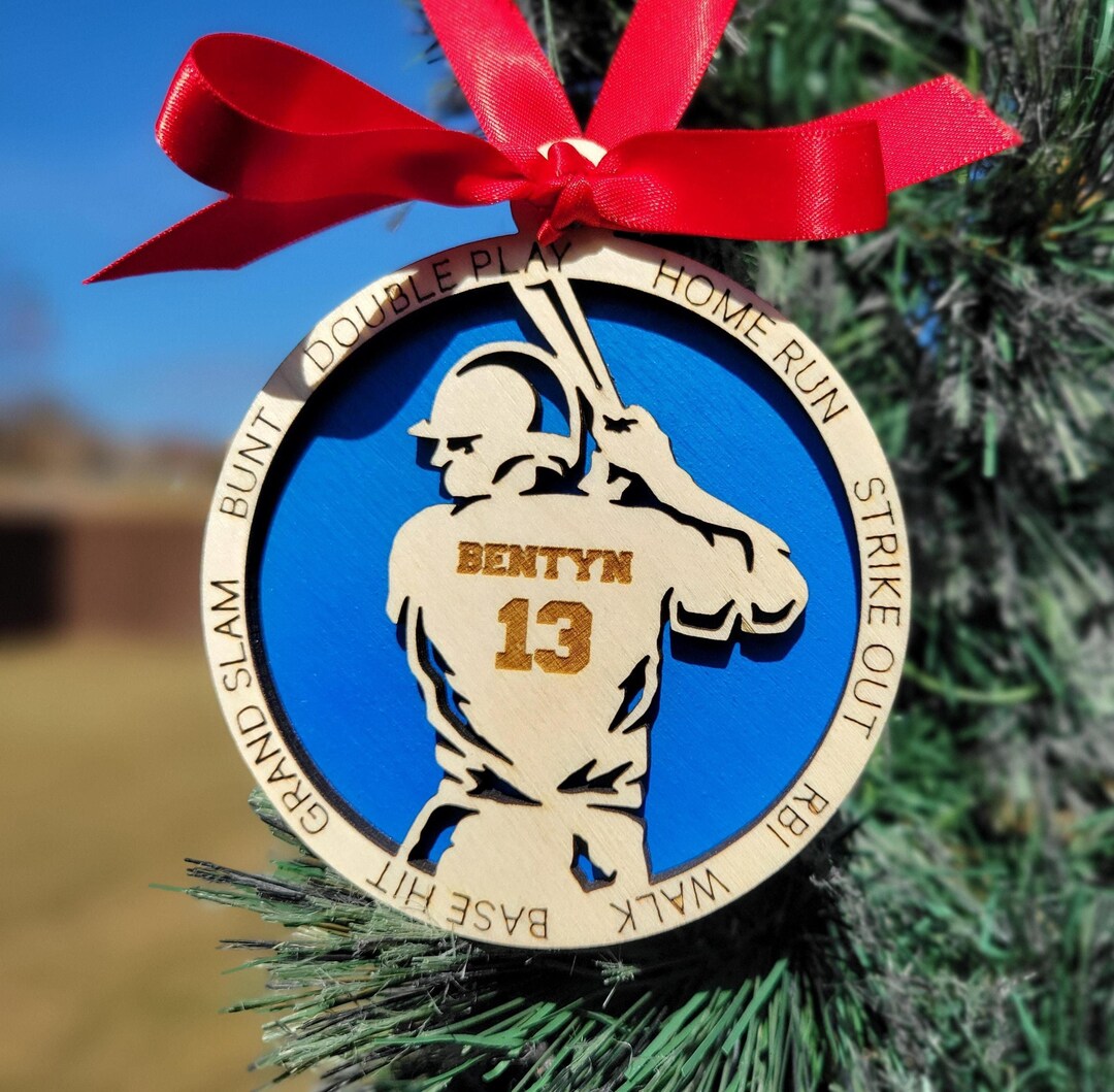 Personalized Baseball Christmas Ornament Gift for Baseball Player ...