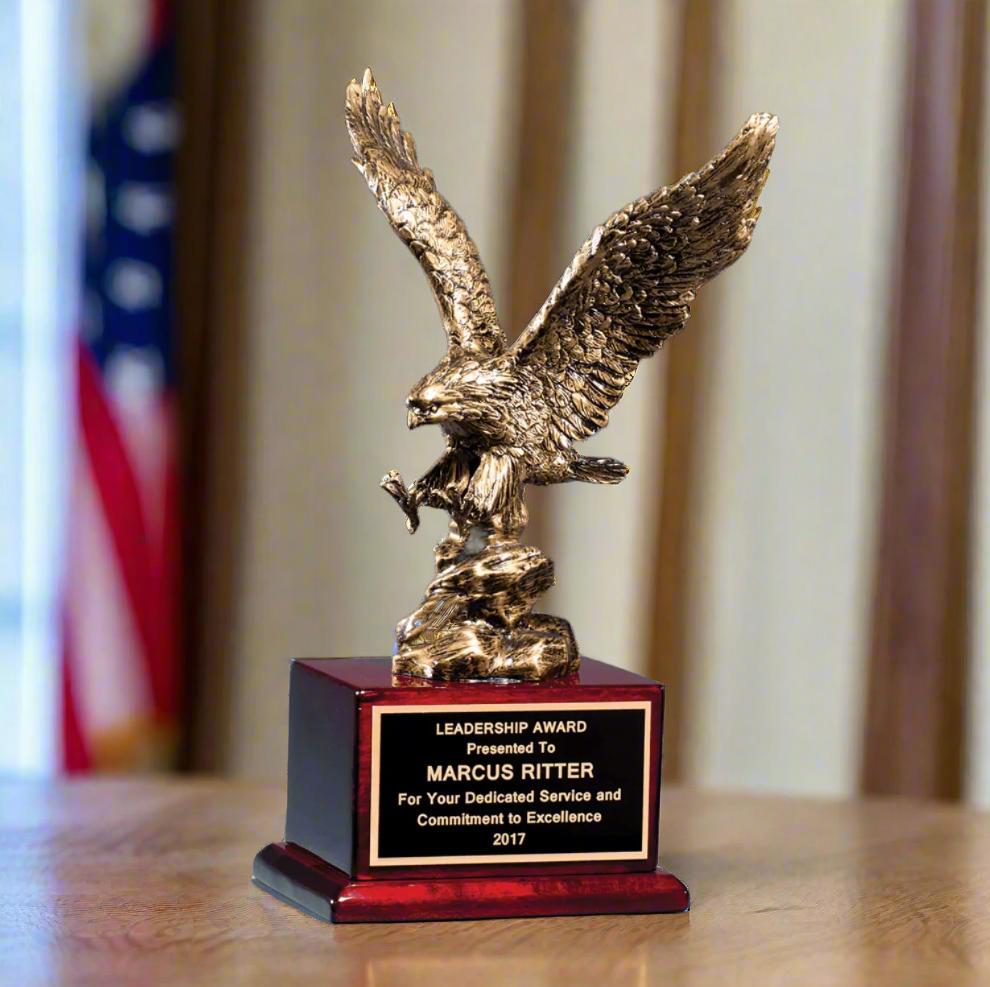 Military Appreciation Award, Bronze Finished Eagle Trophy, Patriotic ...