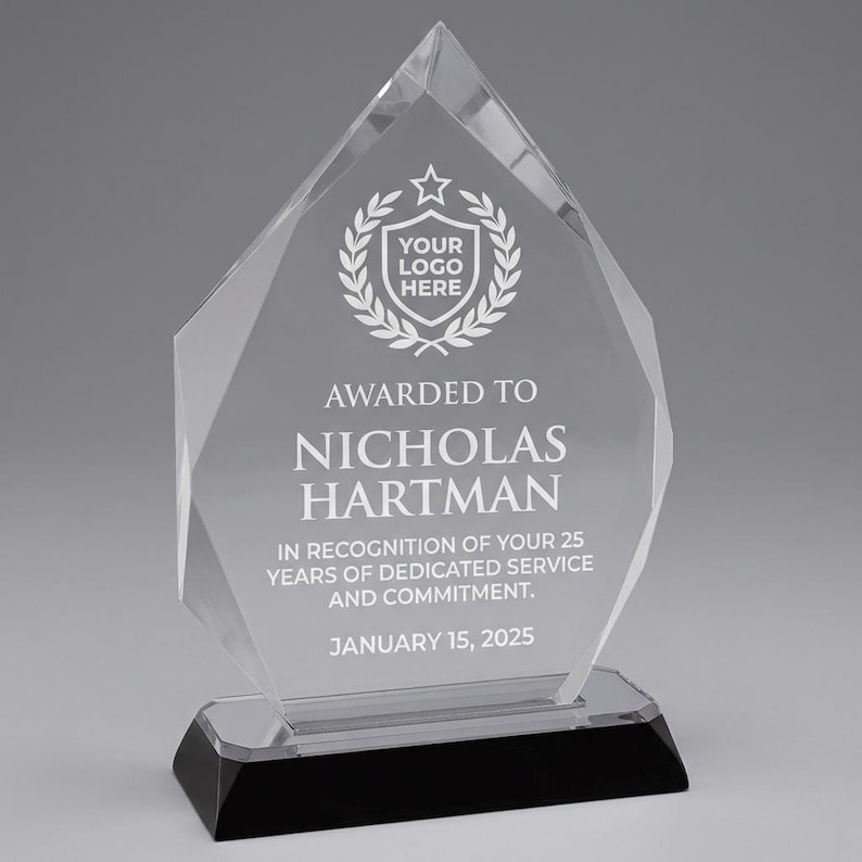 Personalized Employee Service Award | Custom Engraved Acrylic Plaque ...