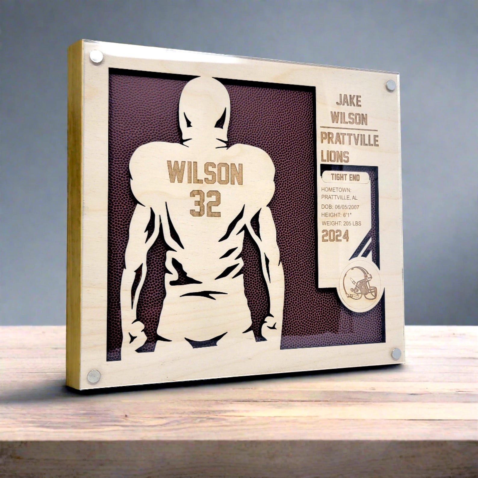 Personalized Football Sign, 3D Football Sign, Football Senior Gift ...