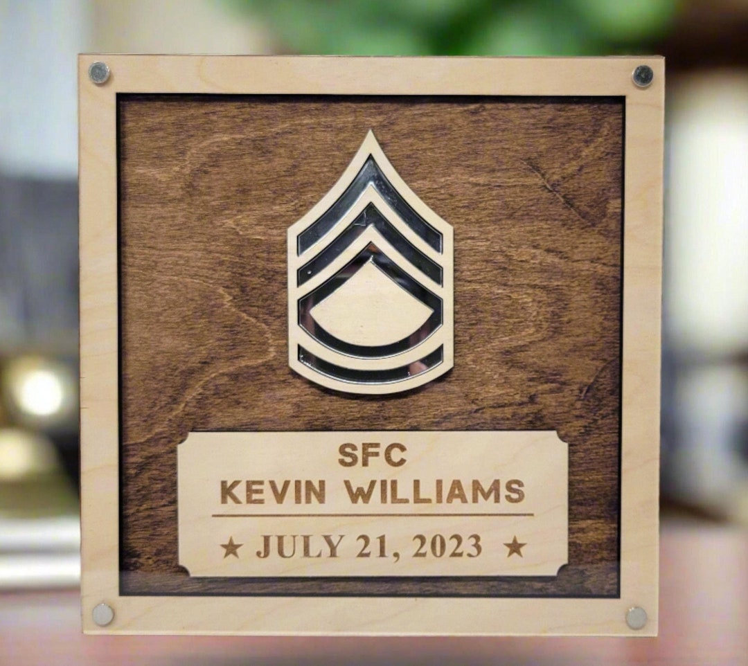 US Army Retirement Gift Plaque, Military Retirement Gift for Officer or ...