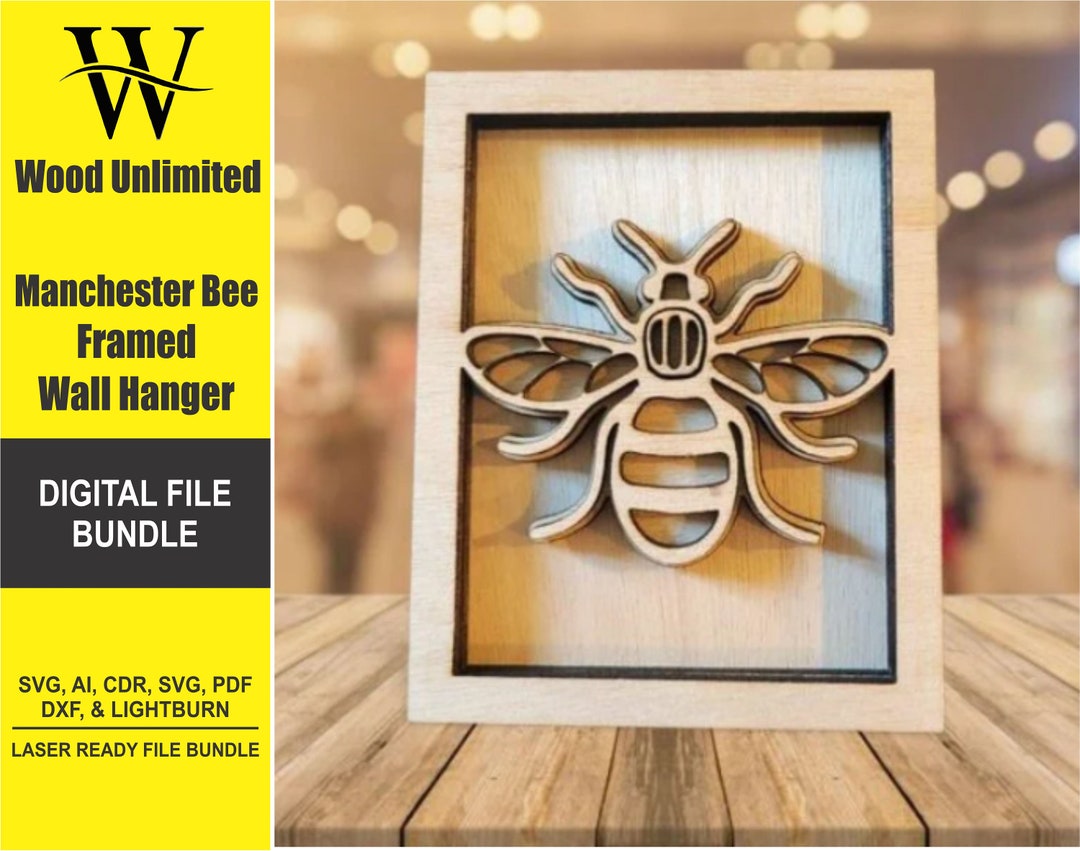 Bumble Bee / Honey Bee / Manchester Bee - Digital File Bundle for Laser ...