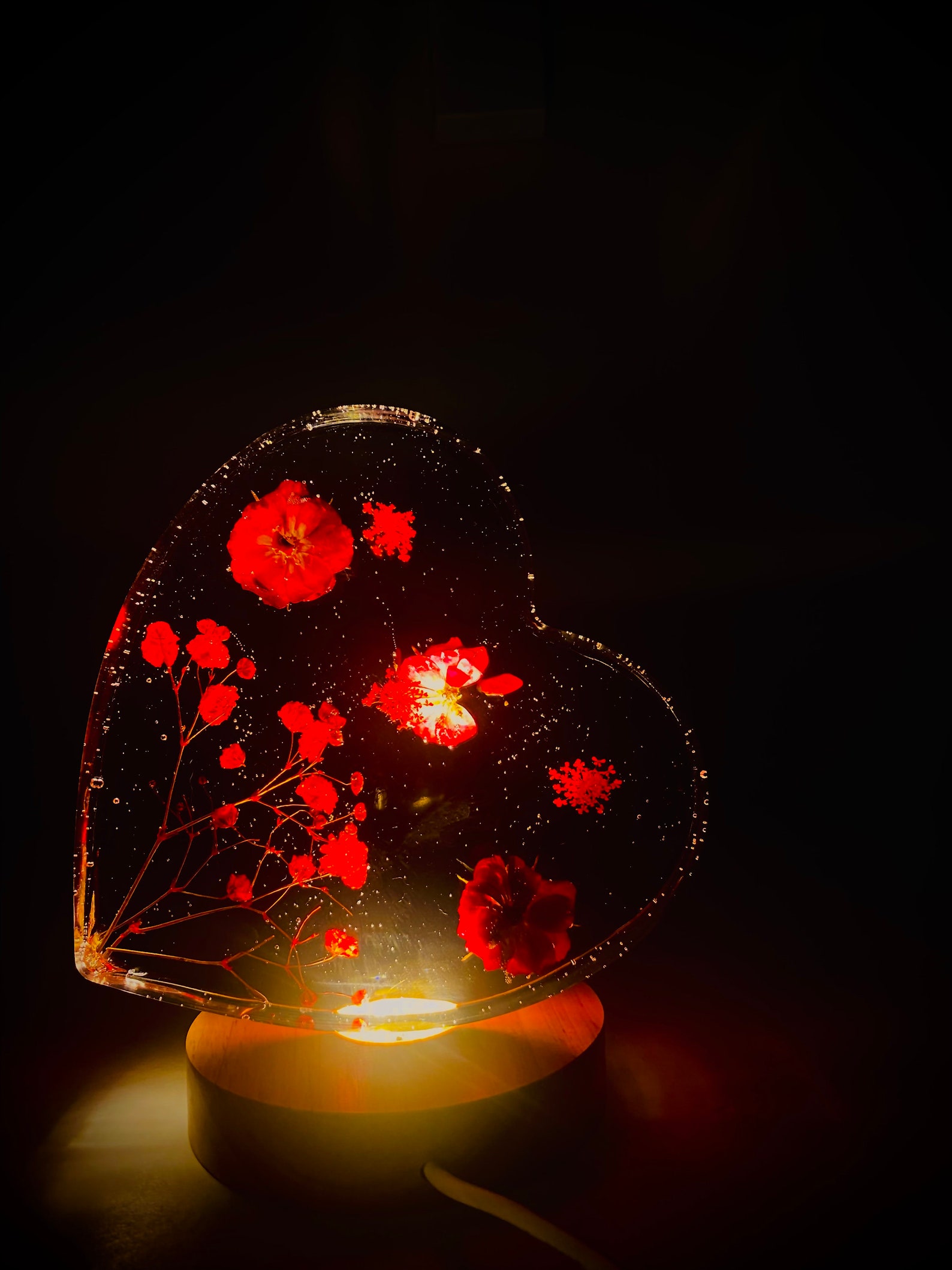 Handmade Large Letters Night Light Pressed Flower Light up | Etsy