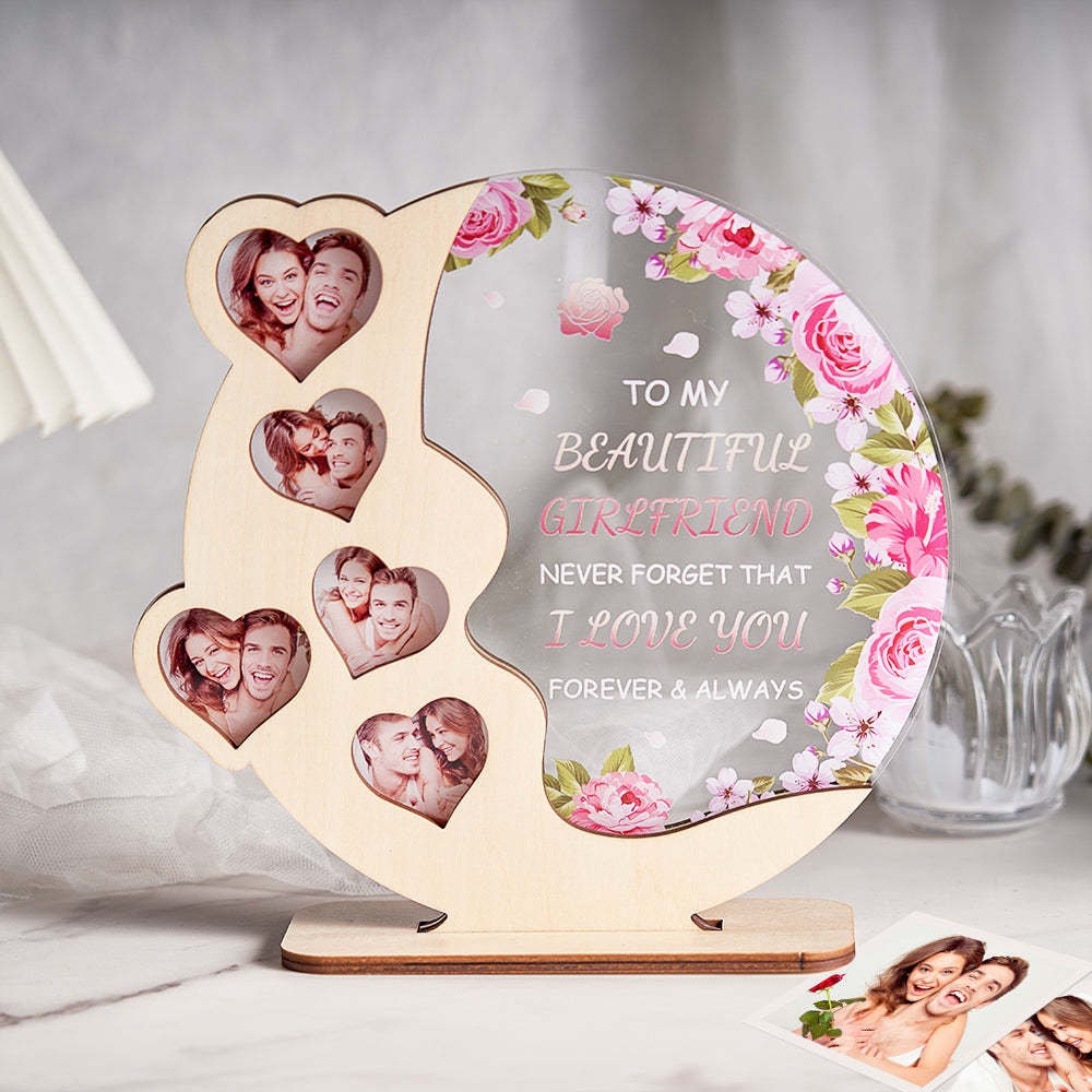 Custom Wood Acrylic Plaque Personalized Moon Wooden Plaque for Favorite ...